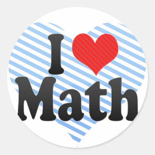 Adesivos Eu Amo Matemática | Zazzle.pt