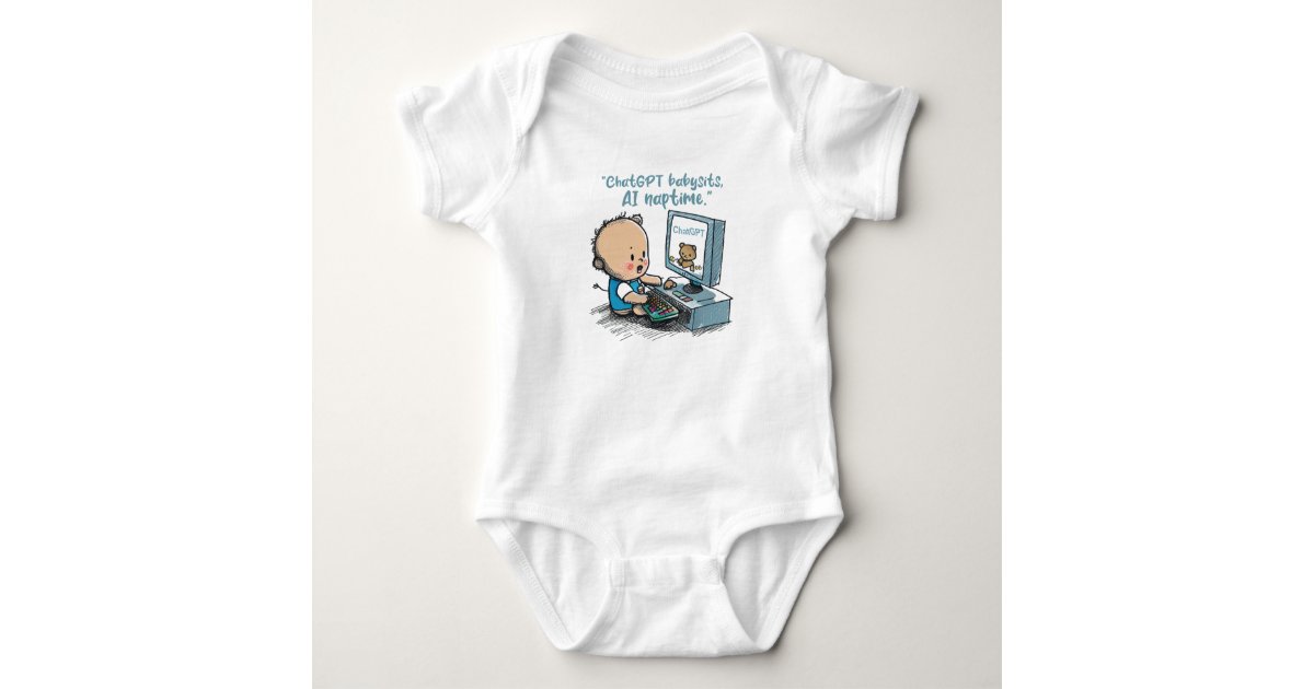 Body Para Bebê "Futuro gênio: Acionado pela IA" Bebê Engraçado Of ...