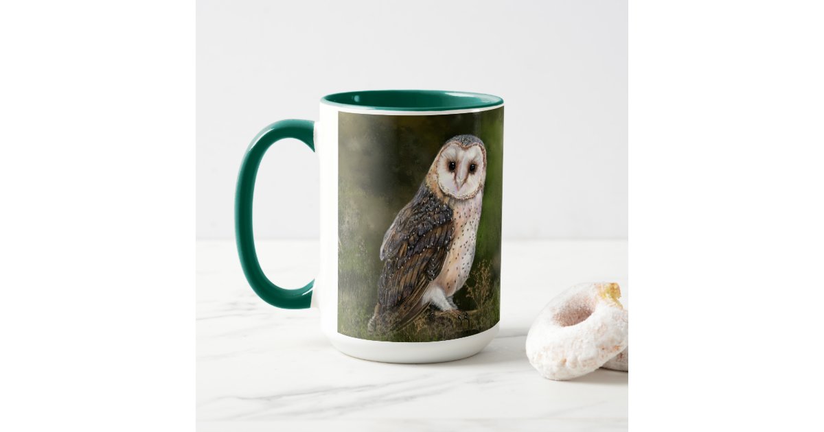 Caneca Western Barn Owl Mug - Pintura | Zazzle Portugal