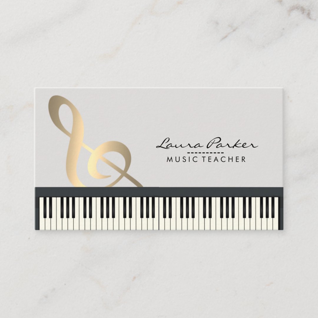 Cartão De Visita Pianista do músico do teclado de piano do | Zazzle ...