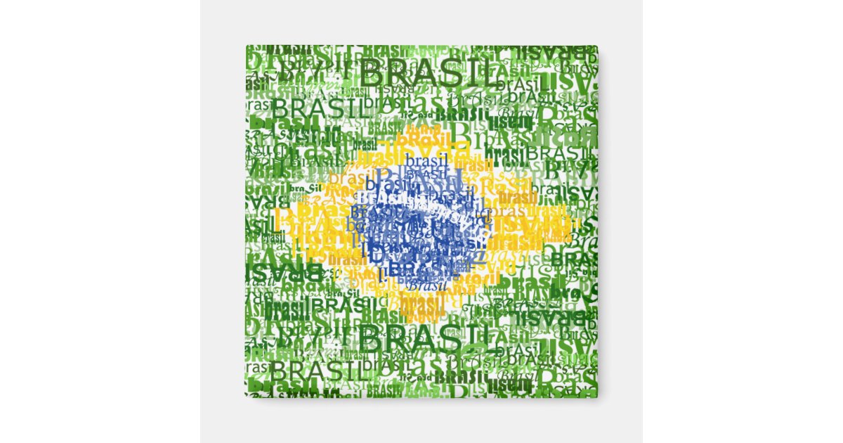 Íman Bandeira Brasileira - Brasil Textual | Zazzle Portugal