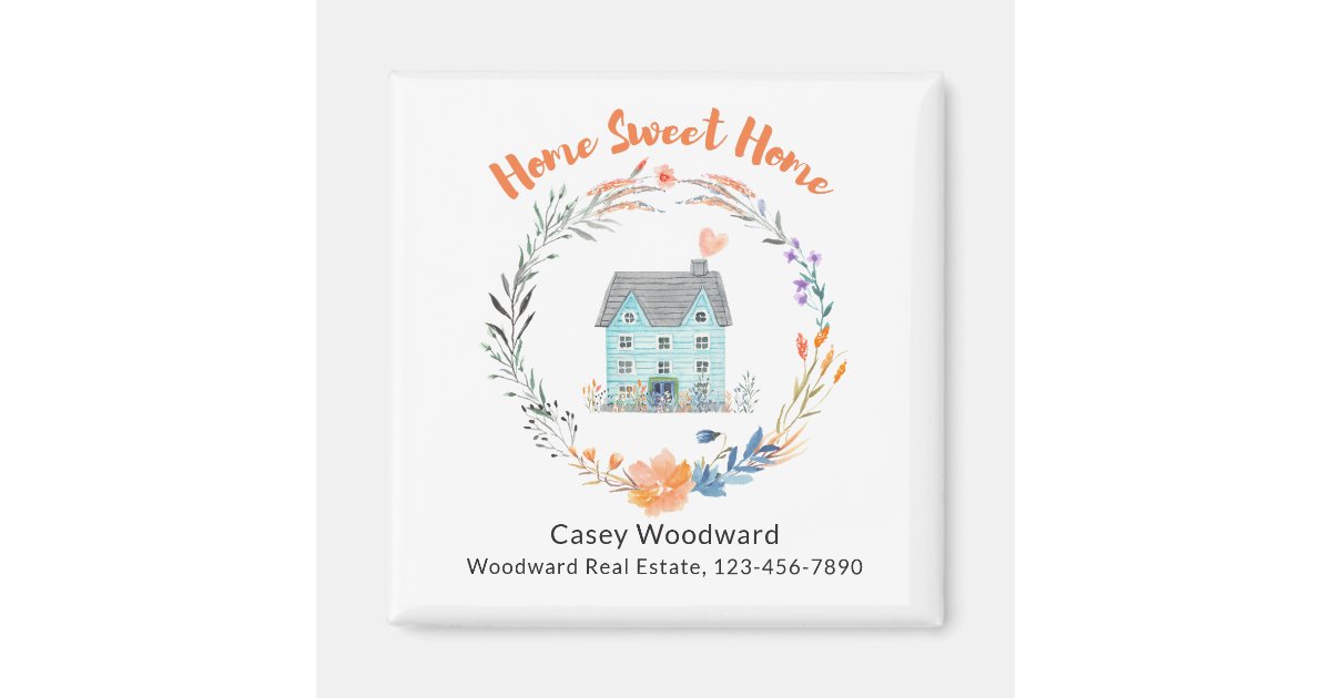 Íman Real Estate Home Sweet Home Budget Promocional | Zazzle Portugal
